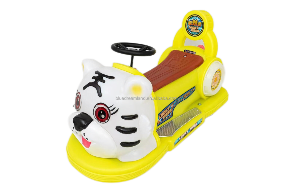 Custom dodgem cars kids ride on lucky tiger motorcycle electric battery ...